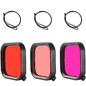 FitStill Waterproof Housing for Go Pro Hero 11 Black/Hero 10 Black/Hero 9 Black,Protective 60m Underwater Dive Case Shell with 3 Pack Filters