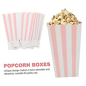 ULTECHNOVO 24pcs Popcorn Boxes Popcorn Box Sandwich Container Snacks Container Food Tray Birthday Party Paper Pallets Party Paper Box Movie Theater Popcorn Boxes Carnival Party Snack Buckets