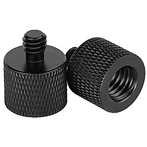 Frgyee 2 Pack 3/8" Female to 1/4" Male Screw Adapter Thread for Tripod Accessories Microphone Holder Camera Mount