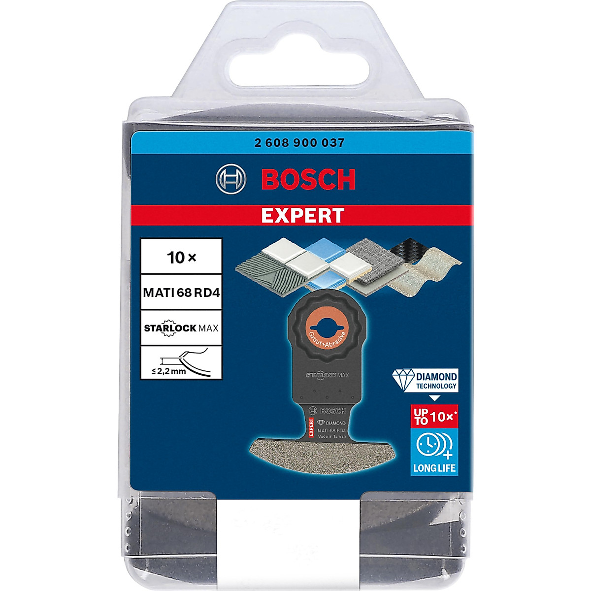 Bosch Professional 10x Expert Corner Blade MATI 68 RD4 Multitool Blades (for Mortar, Length 30 mm, Width 68 mm, Accessories Multitool)