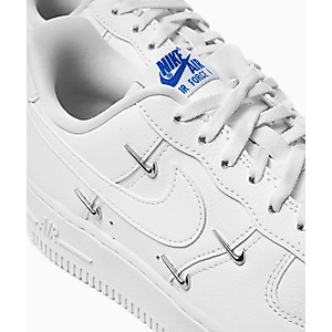 Nike Women's Air Force 1 '07 Shoes, White/Hyper Royal/Black/White, 8