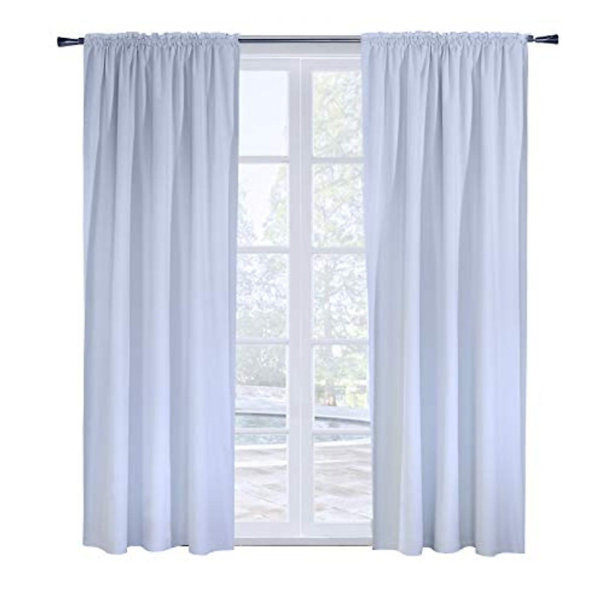 Thermalogic Ultimate Thermal Energy Saving Blackout Window Curtain Liner Fits with All Curtain Styles, 45" x 101" White for 108" Curtains