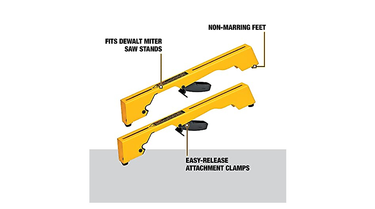 DEWALT Miter Saw Mounting Brackets, 2 Pack, 12 inch Blade Length ...