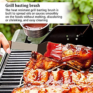 IMAGE Wooded BBQ Accessories and BBQ Grill Mat Set of 3