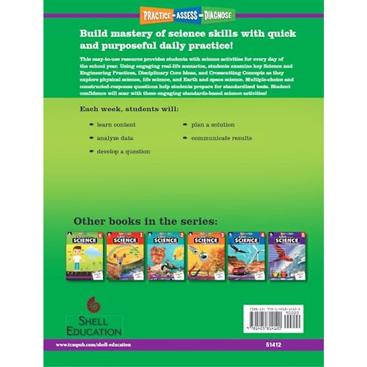 180 Days™: Science, Earth and Space Science for 6th Grade Practice Workbook for Classroom and Home, Cool and Fun Practice Created by Teachers (180 Days of Practice)