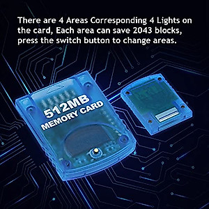 Mcbazel 512MB (8192 Blocks) Memory Card for Gamecube and Wii Console - Blue