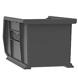 Akro-Mils 30237 AkroBins Plastic Hanging Stackable Storage Organizer Bin, 9-Inch x 6-Inch x 5-Inch, Black, 12-Pack