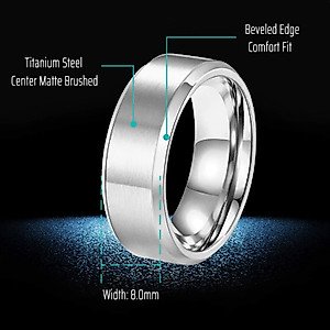 AHLOE JEWELRY CEJUG Wedding Ring Sets for Him and Her Women Men Titanium Stainless Steel Bands 18k White Gold 1.5Ct Cz Couple Rings Size 11&7