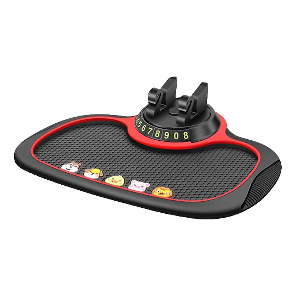 AIIONP Anti-Slip Dashboard Mount for Smartphones, 360 Rotation, Temporary Parking Number Material, Non-Slip, Compatible with Most Smartphones