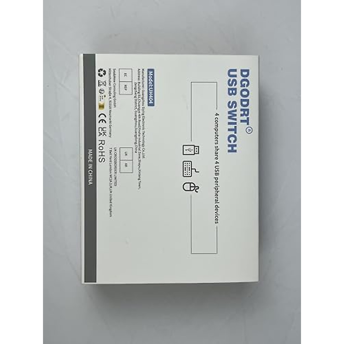 USB Switch 4 in 4 Out, USB Switcher Selector 4 Port for 4 Computer Share 4 USB Devices Keyboard Mouse Printer Scanner with Desktop Controller and Cables