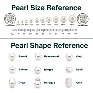 Japanese Akoya Cultured Pearl Earrings Stud AAAA Graded 9mm White Stud Earrings for Women with 14K Gold Settings and Jewelry Gift Box - Orien Jewelry