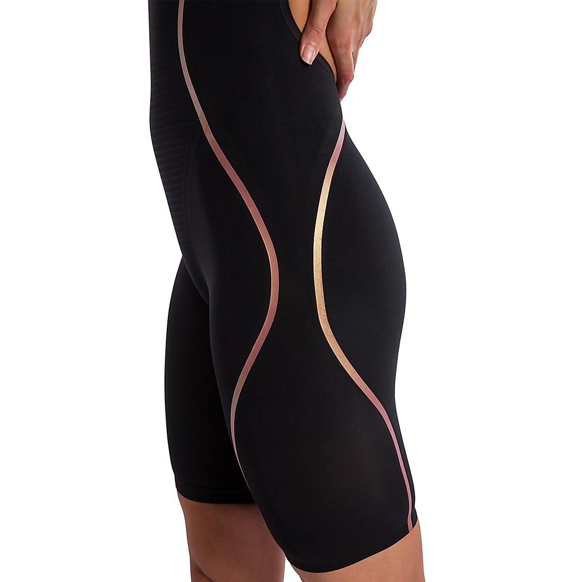 Speedo 8772400000324 Intent Open Back Kneeskin Black/Rose Gold 24