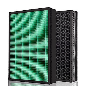 Replacement HEPA Filter Combined with Activated Carbon Compatible with Coway Airmega 400/400S Max 2, 2PCS