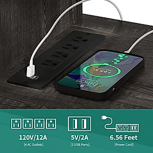 YITAHOME Farmhouse TV Stand with LED Light and Power Outlet, TV Media Console for up to 40 Inch TV, Rustic Entertainment Center Table TV Cabinet for Living Room, Dark Grey, 35'' Wide