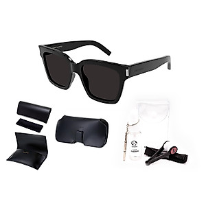 SAINT LAURENT SL 507 rectangular shape Sunglasses + Bundle with eSHADES Luxury Eyewear Kit