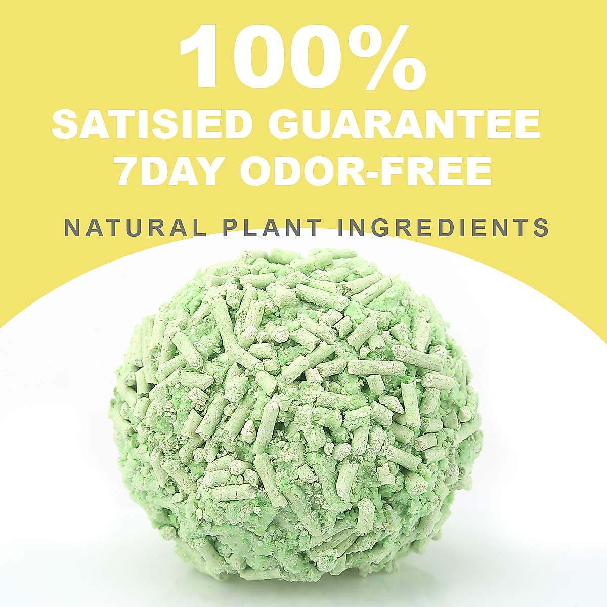 KITTYWOO Tofu Cat Litter, Natural Flushable Cat Litter Easy Clumping Kitty Litter Low Tracking Dust Free & Ultra Odor Control Cat Litter (Green Tea)