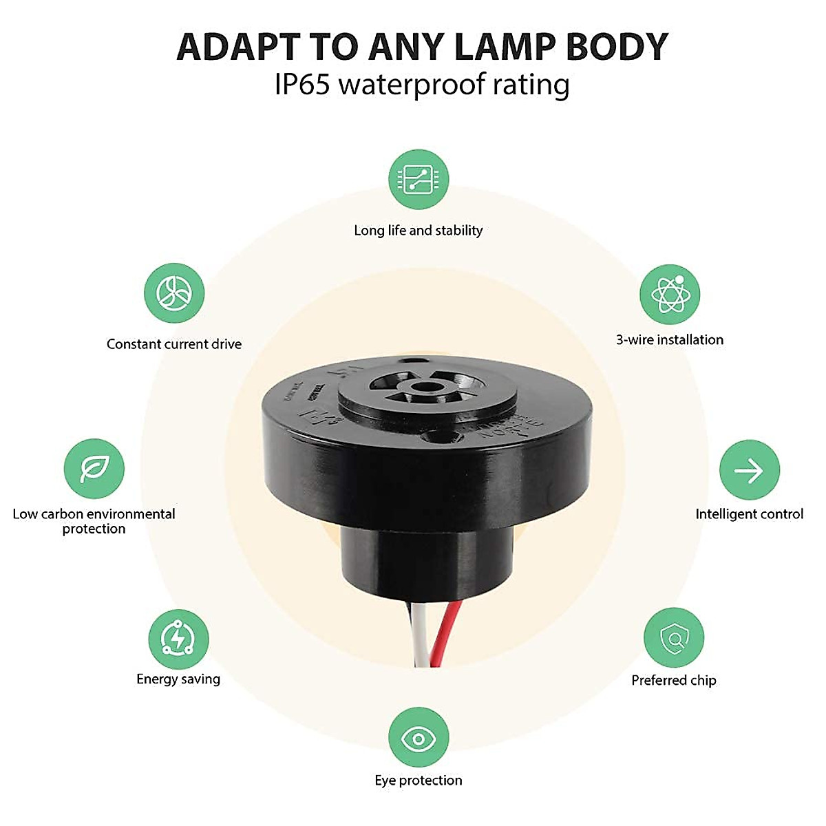 HGG 3Pcs Photocell Light Sensor,Locking Style Photo Sensor Receptacle,Photo Control Base Light Sensor Switch for Street Garden Outdoor Light