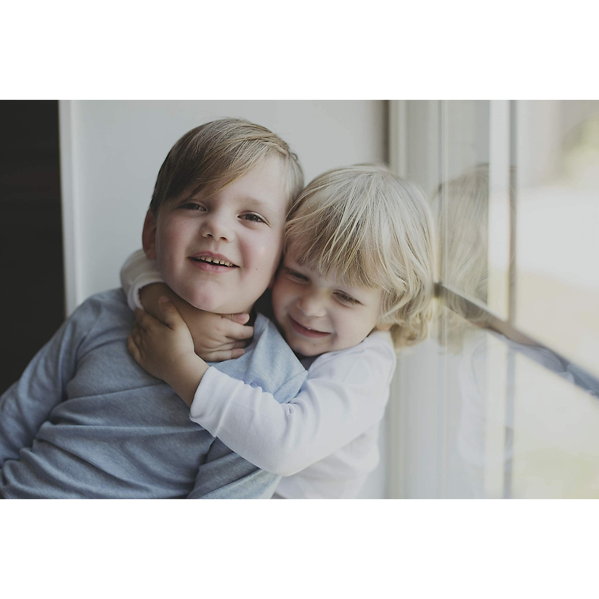 Brix Boys' Long Sleeve Tees - Shirts 4 Pack Cotton Crewneck Multipack Basic T-Shirts.