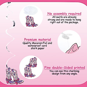 Western Cowgirl Party Hanging Decorations, Let's Go Girls Cowgirl Bachelorette Party Decorations for Western Disco Party Cowgirl Birthday Western Theme Last Rodeo Bachelorette Party Supplies