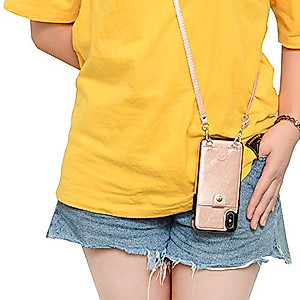 Jaorty PU Leather Wallet Case for Samsung Galaxy S9 Plus Necklace Lanyard Case Cover with Card Holder Adjustable Detachable Anti-Lost Neck Strap Case for Samsung Galaxy S9 Plus,Blue