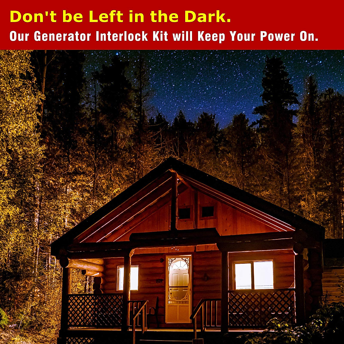 Natupal Generator Interlock Kit compatible with GE General Electeric breaker panels with single vertical throw main, 2 1/2 inch Spacing between main and branch breaker