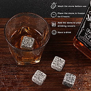 Cocktail Smoker Kit with Torch,Old Fashioned Smoker Kit with 6 Flavour Wood Chips and 4 Ice Cube Whiskey Stone for Bar Lovers,Father,Husband (Butane Not Included)