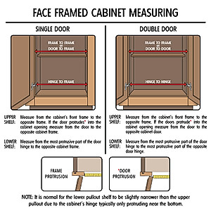 Sliding Pull-Out Shelf for Cabinets (Kitchen Cupboards, Pantry Drawers, Bathroom Storage) 2 3/8" Tall - 3/4 Slides & Base Mounting - Custom Clear Opening Width & Depth: (13", 15.75" (3/4))
