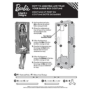 InSpirit Designs womens Inspirit Designs Adult Barbie Box Costume, Multicolored, ONE SIZE FITS MOST US