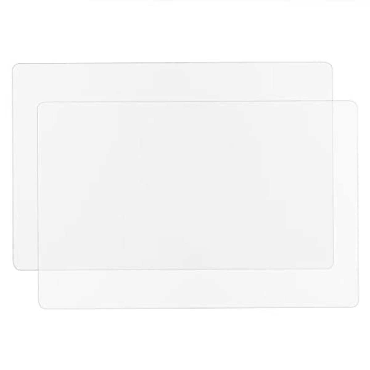 2 Pack Silicone Mats for Kitchen Counter, Treerit Non-slip Waterproof Large Countertop Protector Mat, Heat Resistant Mat, Silicone Craft Mat, Silicone Placemat, 23.6 x 15.7 Inches x 1mm, Translucent