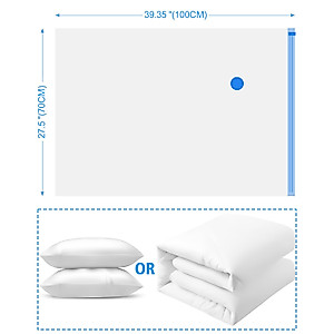 Vacuum Storage Bags 12 Pack Jumbo Vacuum Sealed Bags for Clothing Vacuum Seal Bags Space Saver Bags Compression Bags Vacuum Bags for Travel with 1 Electric Pump