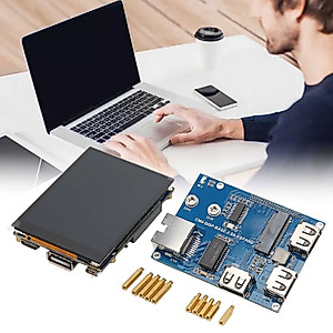 Septpenta 2.8in Capacitive Touch Screen Module Kit, 2.8in Capacitive Full Fit Touch Screen Computer Module 4, Mipi 5 Point Touch 6H Hardness for RPI with Interface Expansion Board