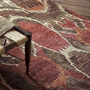 Mark&Day Area Rugs, 8x11 Schley Global Multicolor Area Rug, Orange Brown Yellow Carpet for Living Room, Bedroom or Kitchen (8' x 11')