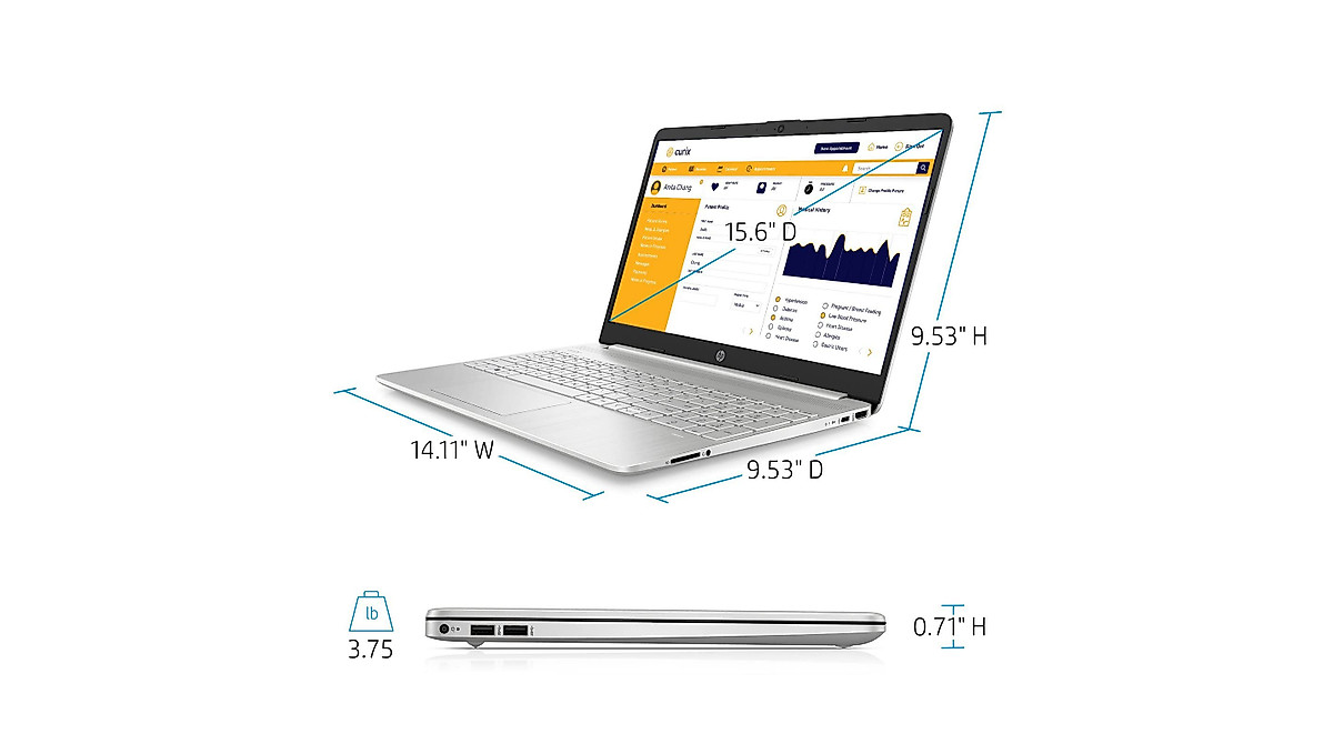 HP 2022 Notebook Laptop with Touchscreen and 11th Gen Intel i3