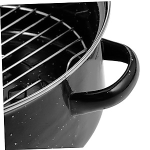 HANABASS Roasted Sweet Potato Pot Enamel Roaster Pan Chicken Roasting Pan Roasting Pan with Lid Turkey Baking Potato Roaster Pot Turkey Roaster Pot Enamel Roasting Pan Baking Pan