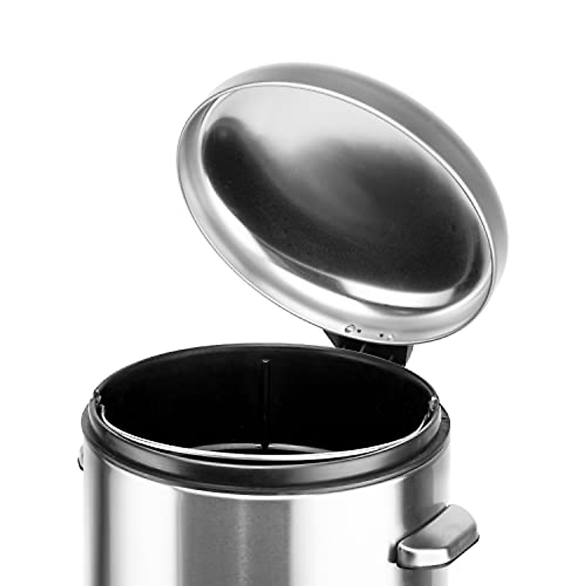 Innovaze 8 Gal./30 Liter Stainless Steel Round Shape Step-on Trash Can for Kitchen