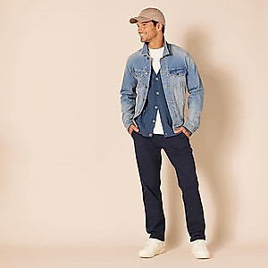 Amazon Essentials Men's Cotton Cardigan Sweater, Blue Heather, Large