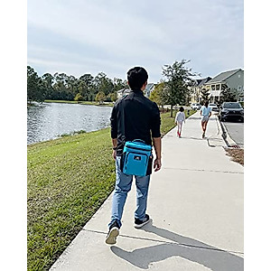 Darwav Golf Cooler, 12-Can Insulated Soft Cooler Bag, Fits on Golf Push Cart (Blue)