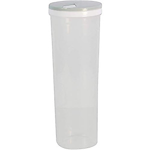 zaizai Spaghetti Tub Dispenser - Plastic Pasta Container Rotating Blue Lid Kitchen Food Storage Tank, Noodle Storage Box, Whole Grain Storage Tank, Fresh-Keeping Storage Box Storage Tank