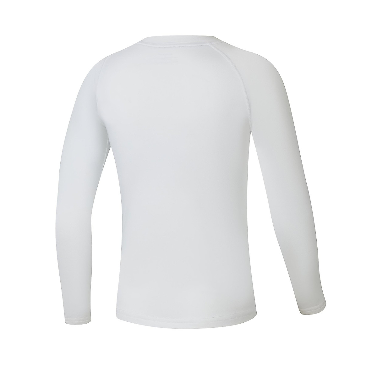 Willit Youth Boys' Compression Thermal Shirts Fleece Baselayer Long Sleeve Girls' Kids Football Soccer Undershirts White S