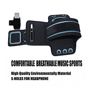 CaseHQ Armband Sport Running Exercise Gym Sportband Case Compatible Phone iPhone 11 PRO MAX, 8 Plus/iPhone 7 Plus/iPhone 6 Plus/6s Plus, with Key Holder & Card Slot, Water Resistant