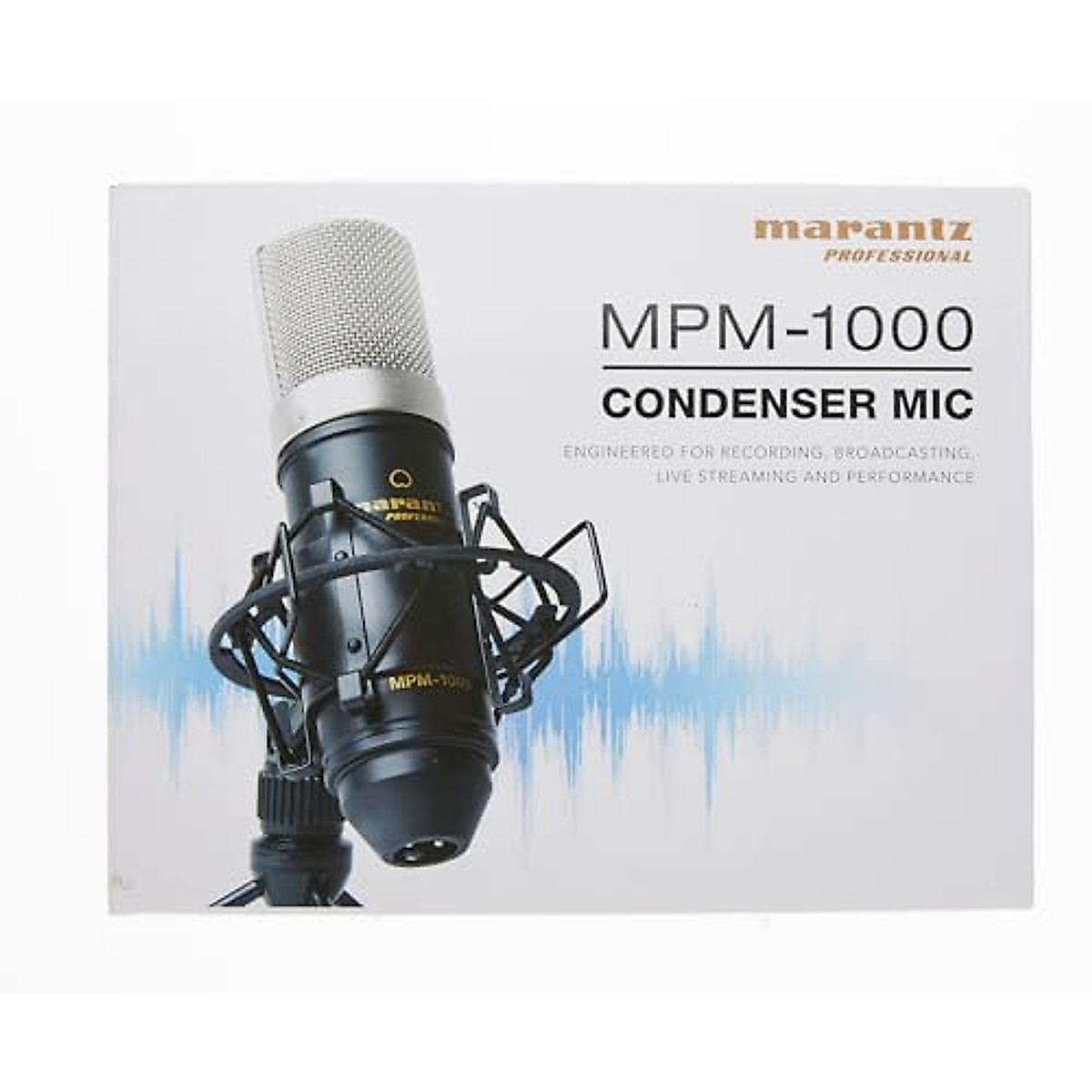 Marantz Professional MPM-1000 - Studio Recording XLR Condenser Microphone with Desktop Stand and Cable – for Podcast and Streaming Projects