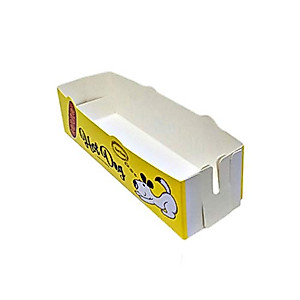 ABOOFAN Hot Dog Dish Paper Food Serving Tray 50pcs Disposable Hot Dog Holders Paper Bags Snack Top Open Box for Fries Chicken Sandwich Takeout 16x5x4cm