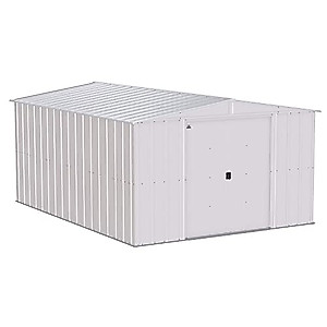 Arrow Classic Steel Storage Shed, 10x14, Flute Grey
