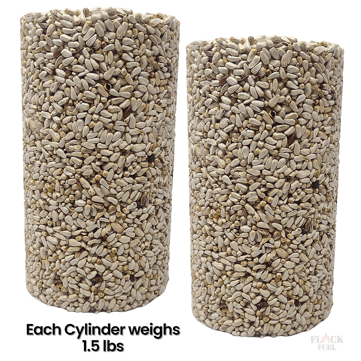 Flock Fuel Safflower Wild Bird Seed Cylinder 2 Pack Bird Seed for Outside Birds