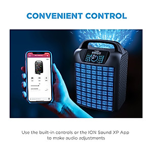 ION Audio ION Rocker Max Portable Bluetooth Karaoke Microphone Lights and Radio for Halloween, Christmas, NYE Party-Powerful 120W Speaker, Black 2