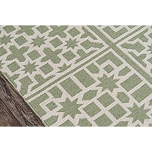 Madcap Cottage Palm Beach Lake Trail Area, Indoor Outdoor Rug, 2' X 3', Green