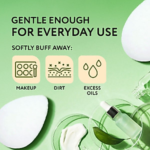 Impresa [10 Pack] Facial Sponges for Cleansing and Exfoliating - Natural Facial Scrubber Exfoliator for Your Skincare Routine, Made from Recycled Materials - Made in USA