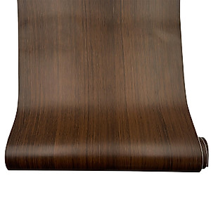 Yifely Brown Wood Grain Drawer Paper Self Adhesive Shelf Liner Slinding Door Night Stand Sticker 17.7 Inch by 9.8 Feet