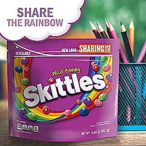 Skittles, Wild Berry Candy Sharing Size Bag, 15.6 oz
