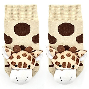 Piero Liventi Giraffe Boogie Toes Rattle Sock, 1-Pair (1-2Y)